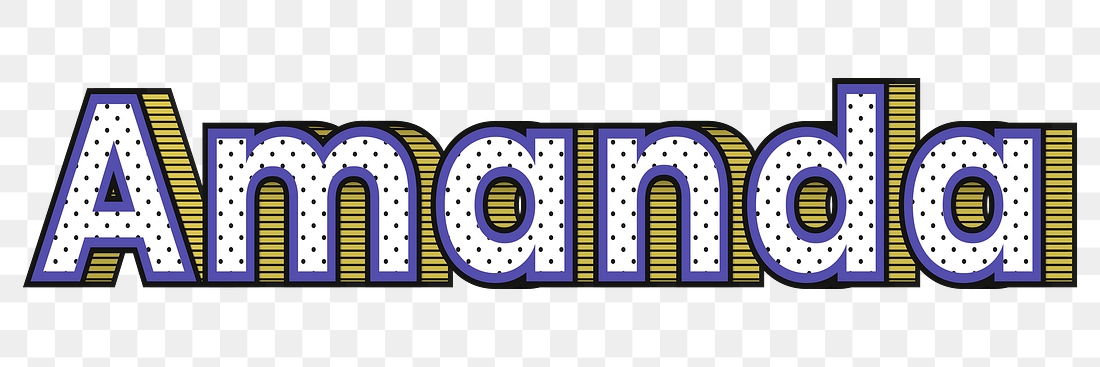 Dotted Amanda female name png | Premium PNG Sticker - rawpixel
