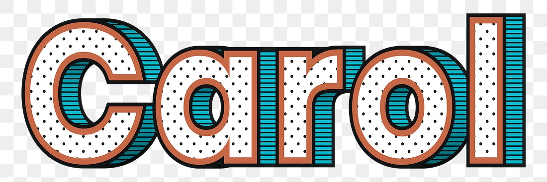 Carol png female name typography | Premium PNG Sticker - rawpixel