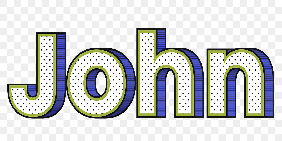 John name dotted pattern font | Premium PNG Sticker - rawpixel