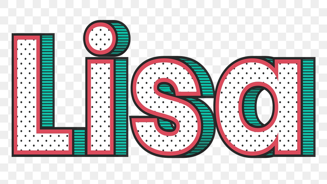 Lisa name png lettering font | Premium PNG Sticker - rawpixel