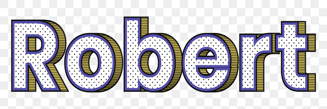 Robert name png halftone shadow | Premium PNG Sticker - rawpixel