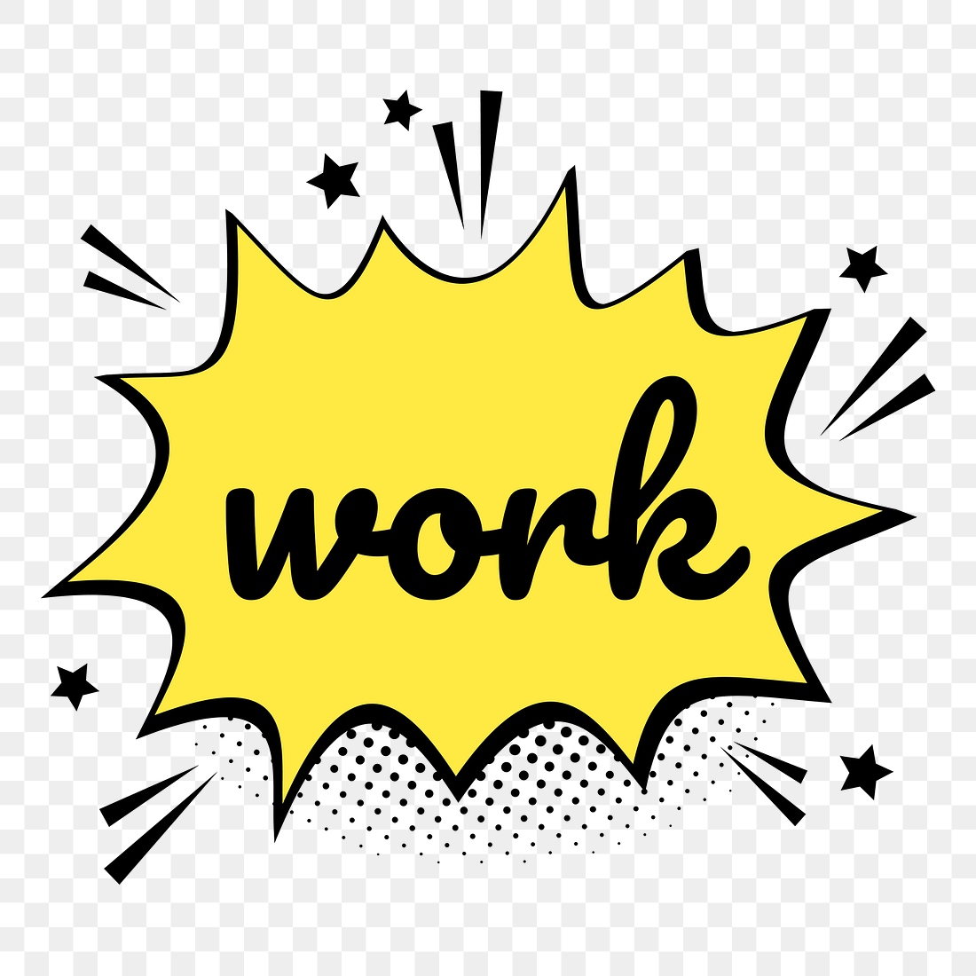 Png work text cartoon speech | Premium PNG Sticker - rawpixel