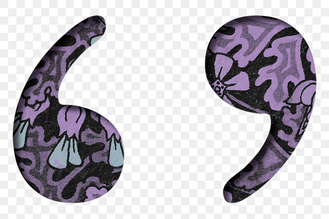 Vintage purple Apostrophe png typography | Free PNG Sticker - rawpixel