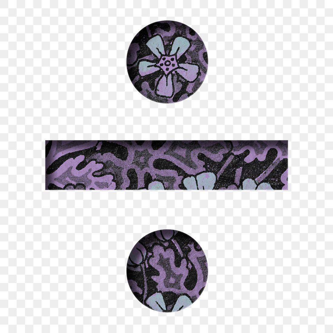 Division sign png flower texture | Premium PNG Sticker - rawpixel