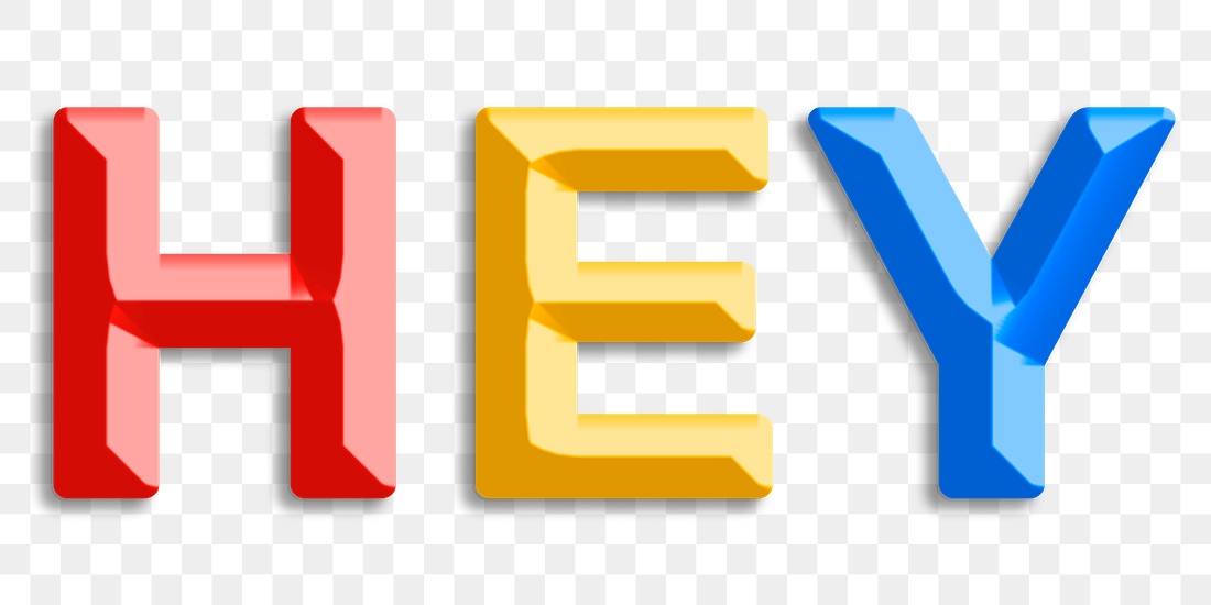 Hey text word png 3d | Premium PNG Sticker - rawpixel