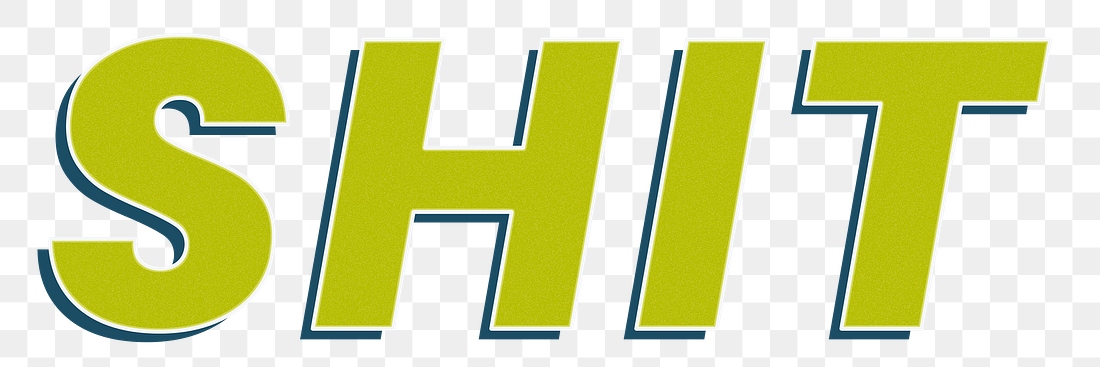 Png shit 3d retro font | Premium PNG Sticker - rawpixel