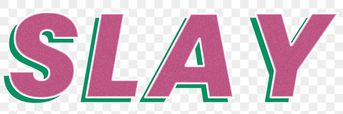 Slay word sticker png retro | Premium PNG Sticker - rawpixel