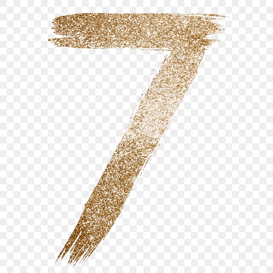 Transparent glitter number 7 gold | Premium PNG Sticker - rawpixel
