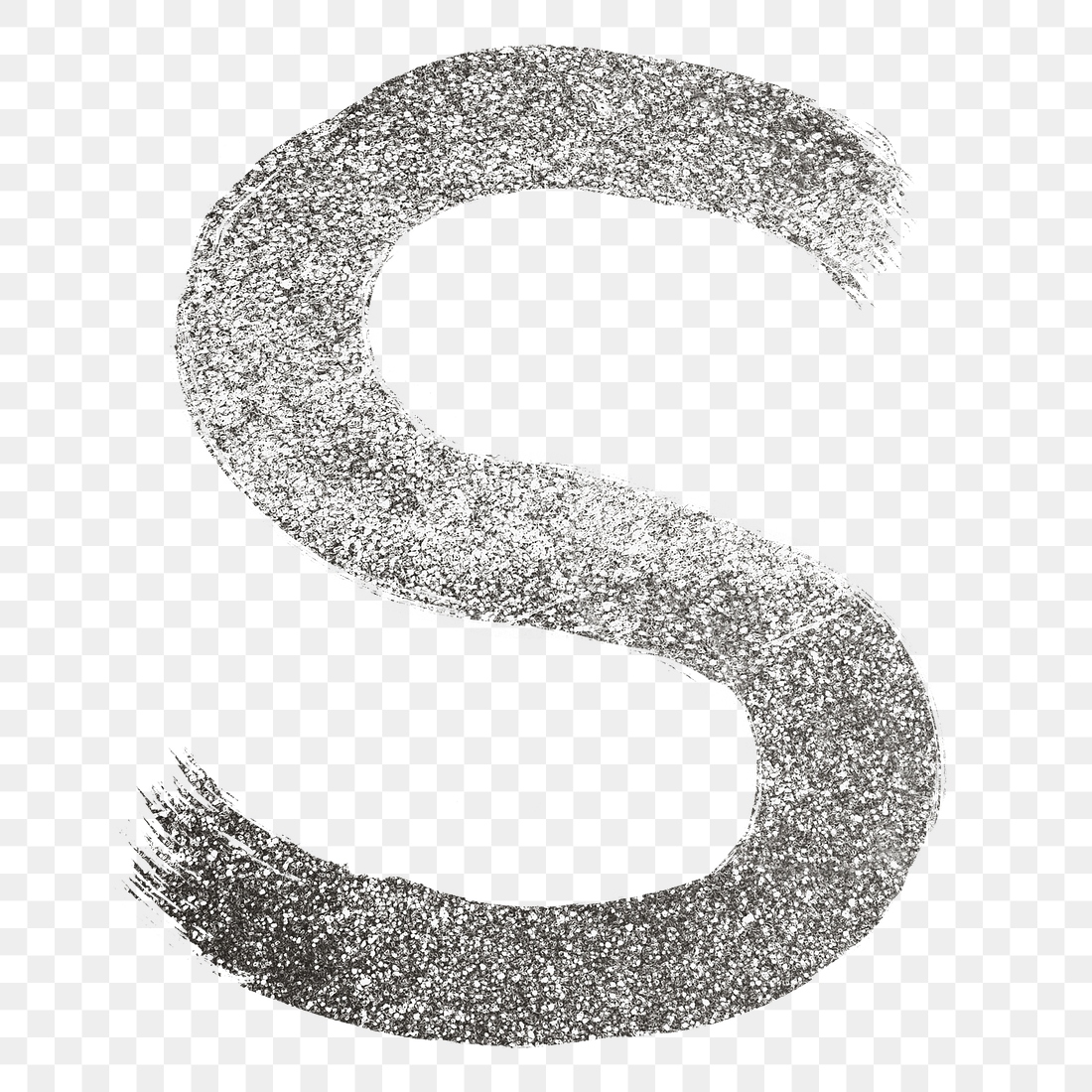 Letter s png silver glitter | Premium PNG Sticker - rawpixel