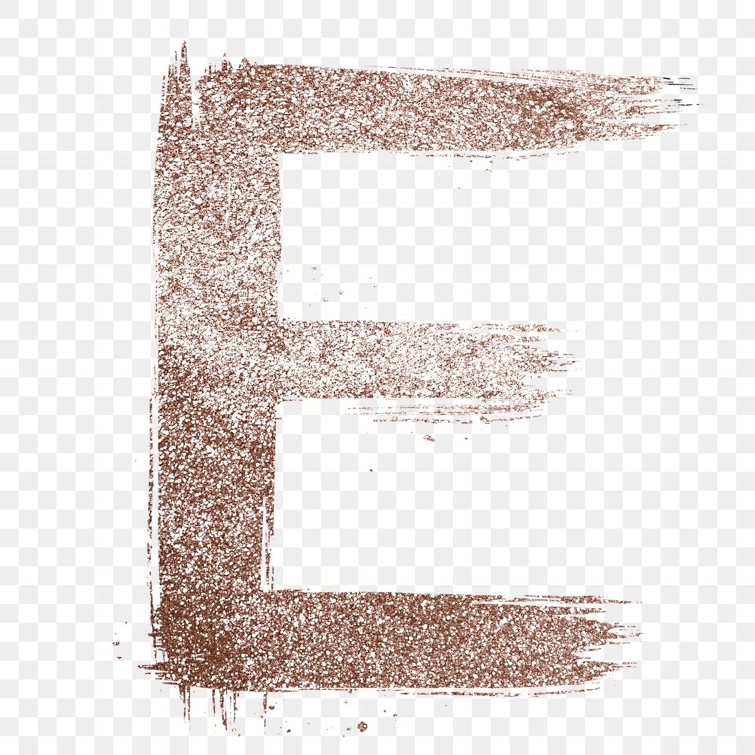 Painted glitter e letter png | Premium PNG Sticker - rawpixel
