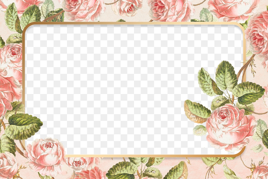 Rectangular floral frame png blank | Premium PNG - rawpixel