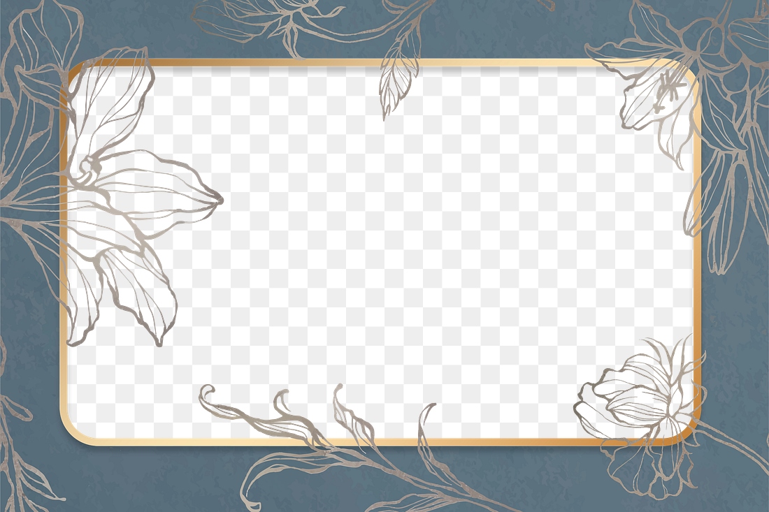 Rectangular floral frame png blank | Premium PNG - rawpixel