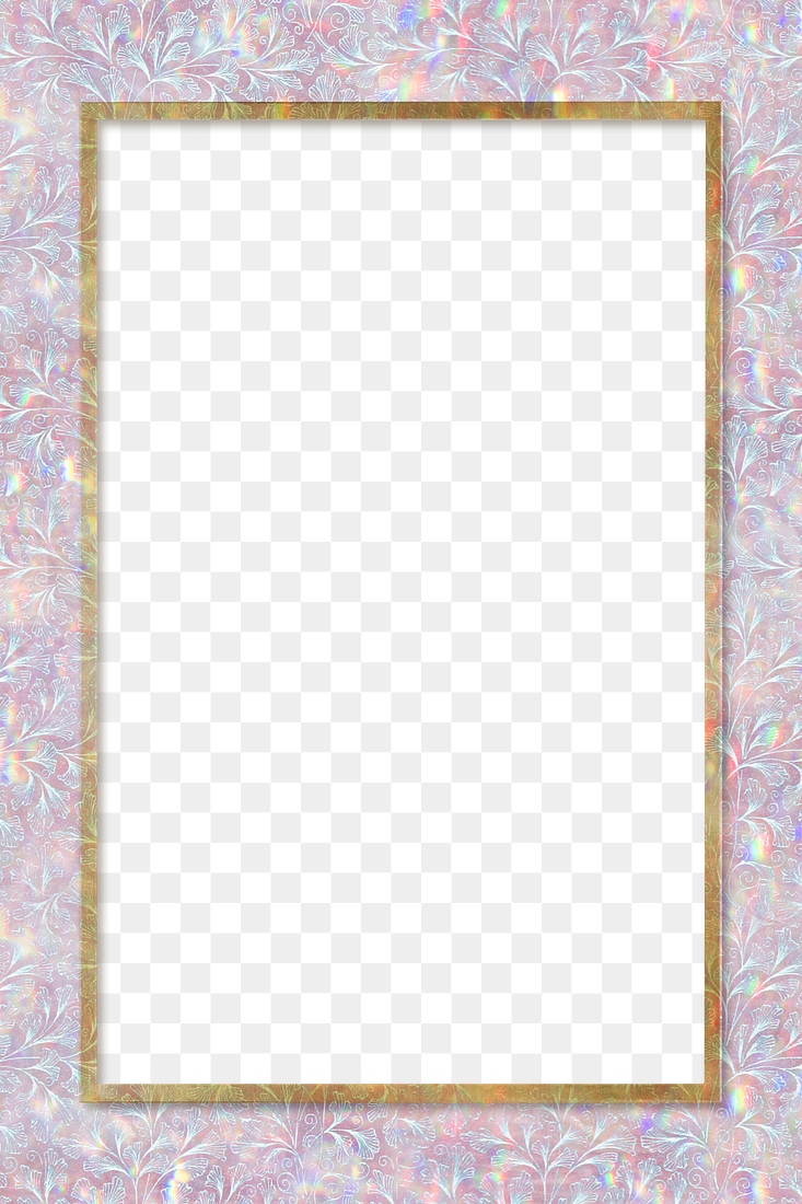 Nature holographic png frame pattern | Premium PNG - rawpixel
