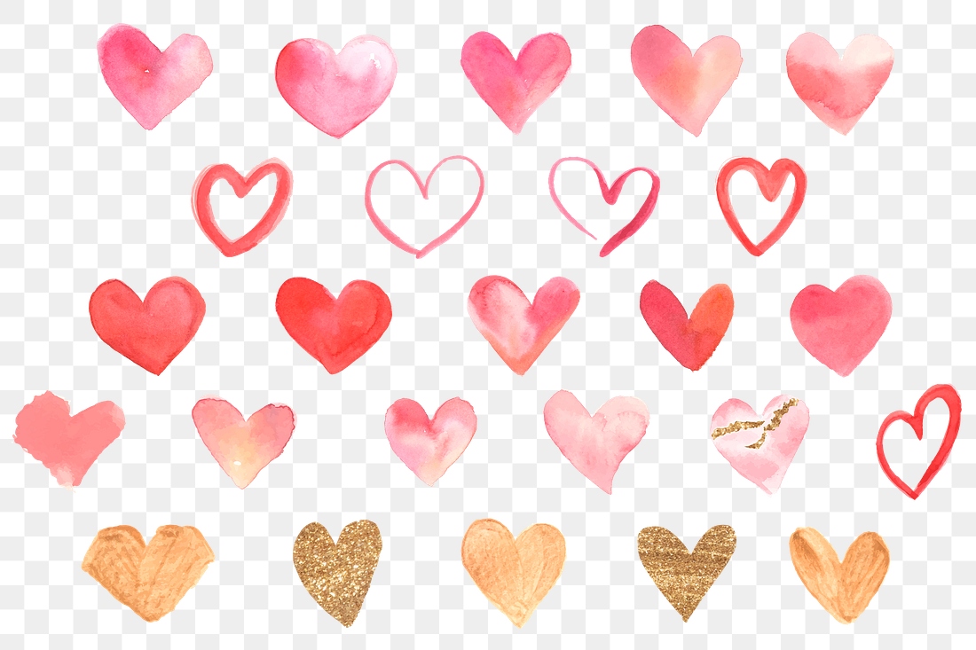 Colorful heart set collection png | Premium PNG - rawpixel