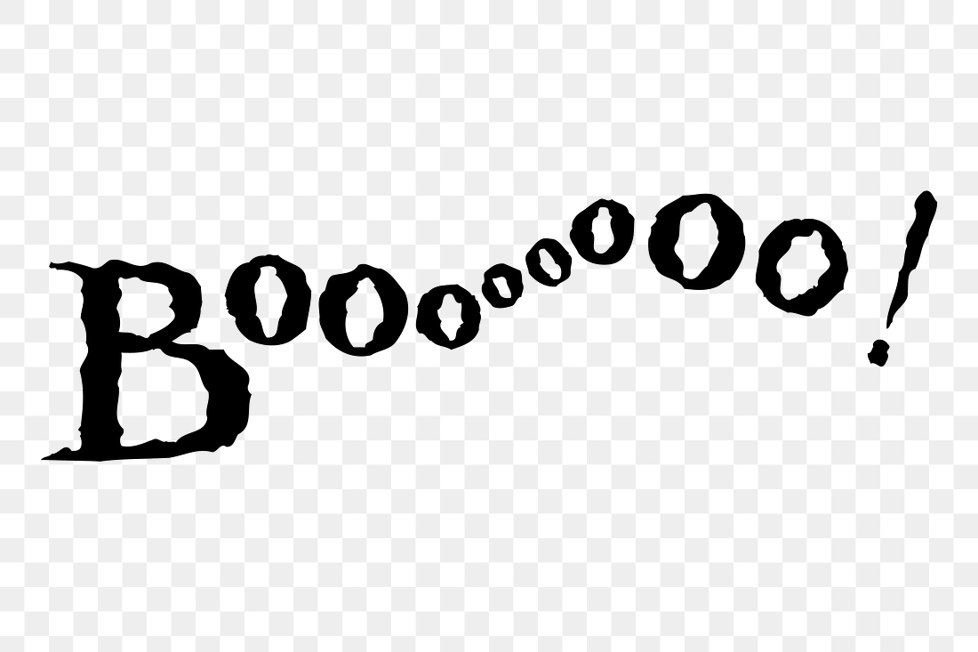 Boo! typography png sticker, Halloween | Free PNG - rawpixel