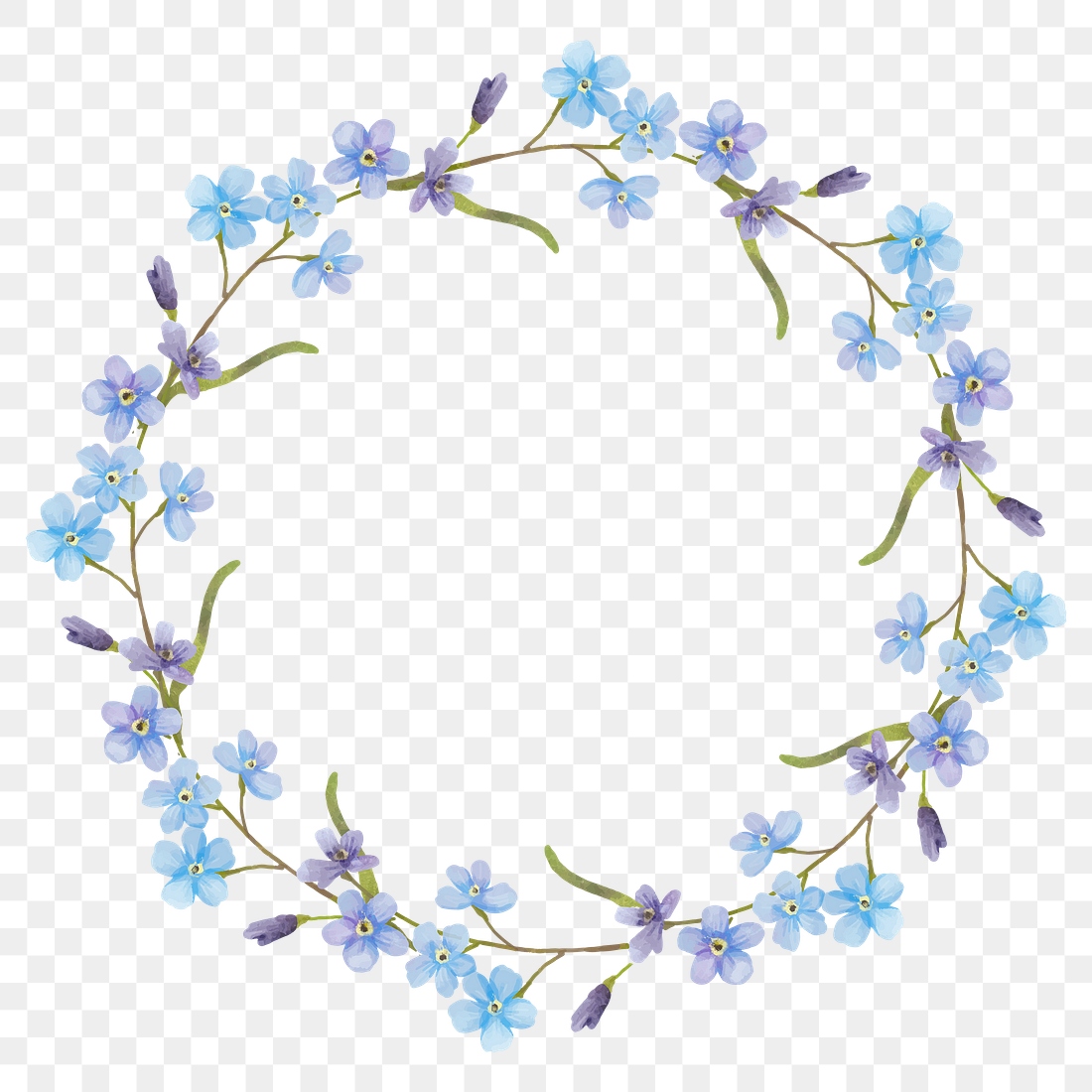Blooming floral wreath png sticker | Premium PNG - rawpixel