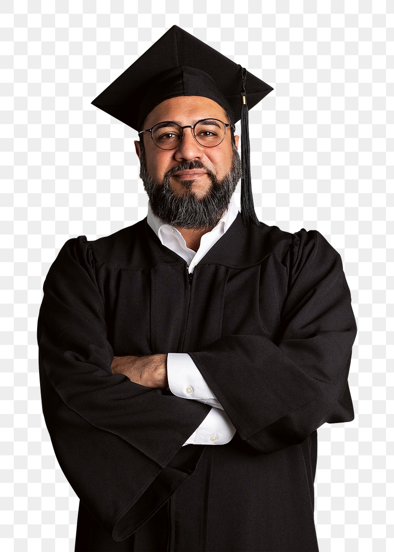 Proud Indian man graduation gown | Premium PNG Sticker - rawpixel