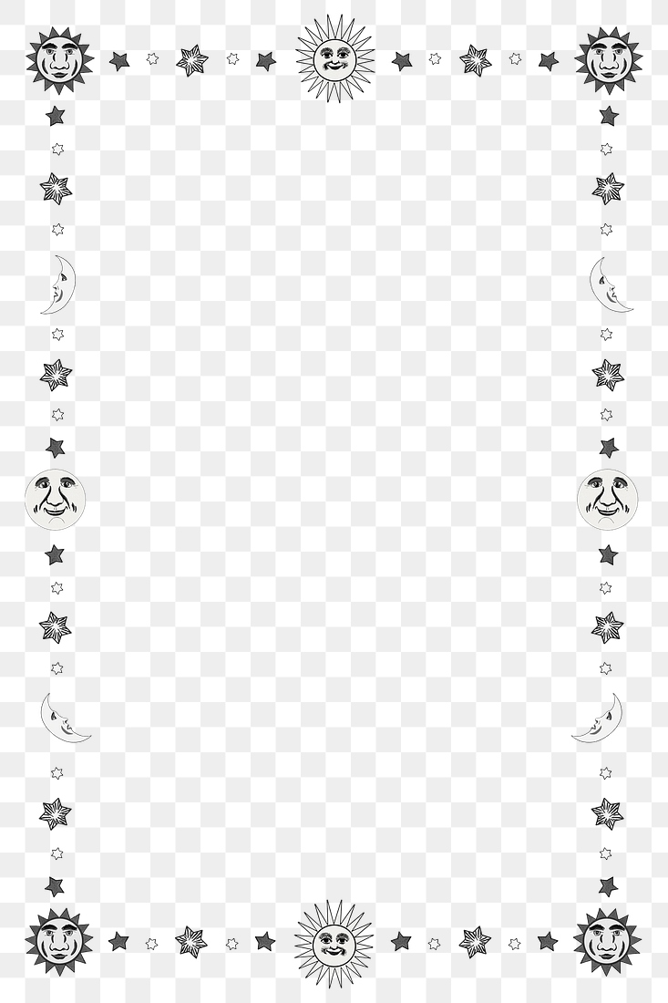 Vintage celestial frame design element | Premium PNG - rawpixel