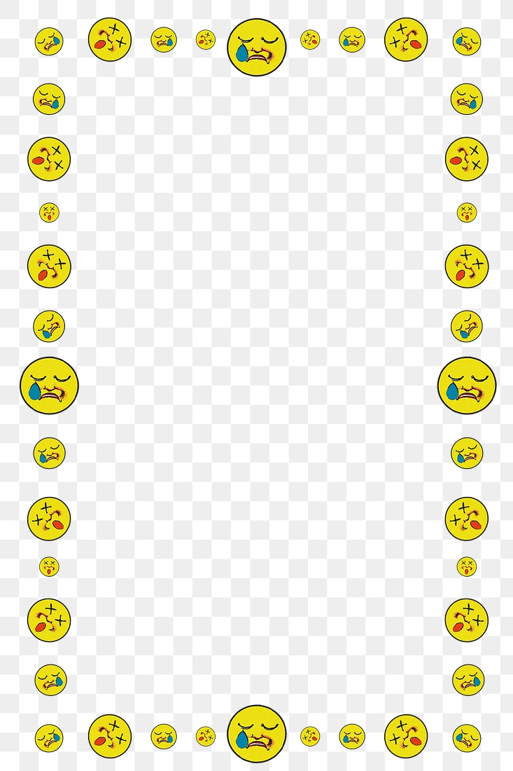 Vintage sad emoji frame design | Premium PNG - rawpixel