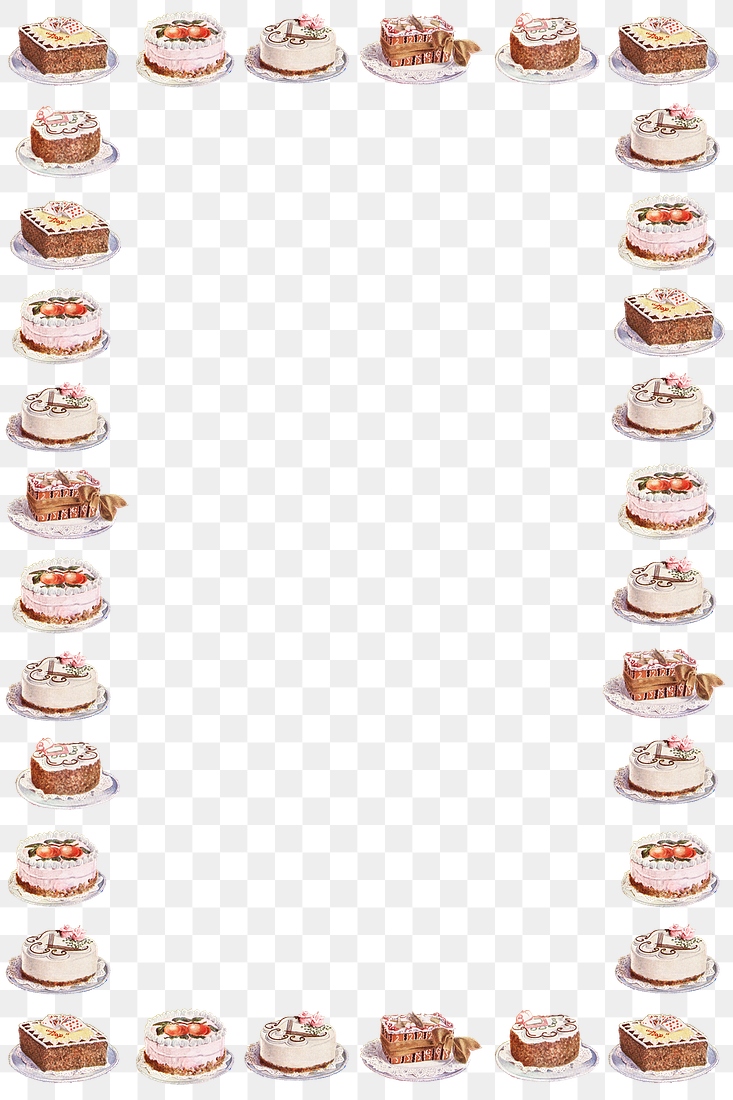 Fancy cakes frame design element | Premium PNG - rawpixel