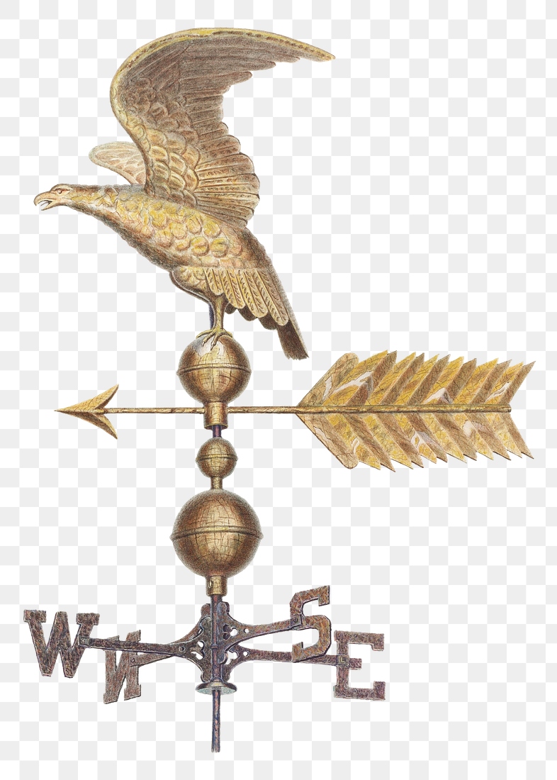 Vintage gold weather vane png | Premium PNG Sticker - rawpixel