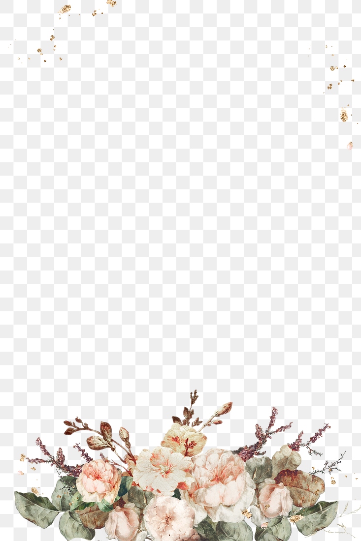 Vintage floral frame illustration transparent | Premium PNG - rawpixel