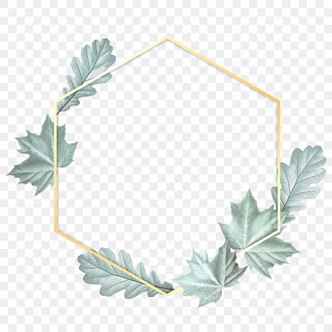 Green leaves rectangle frame design | Premium PNG - rawpixel