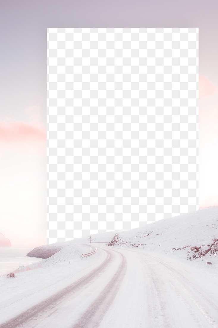 View road covered snow transparent | Free PNG - rawpixel