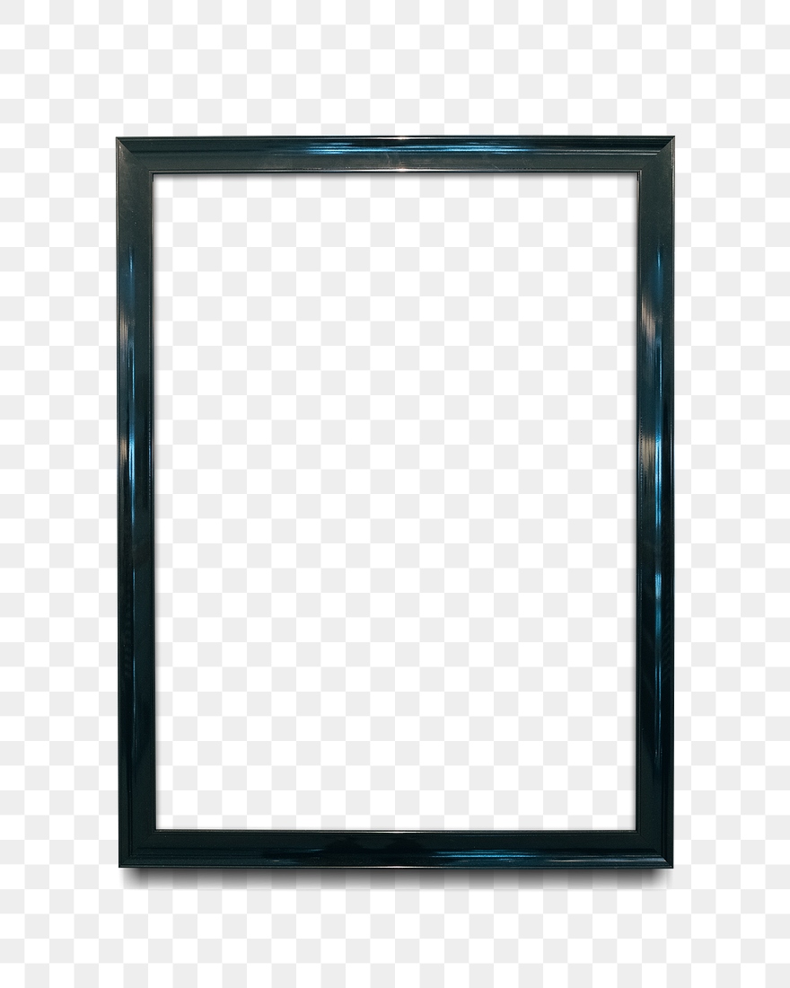 Metallic blue picture frame transparent | Premium PNG - rawpixel