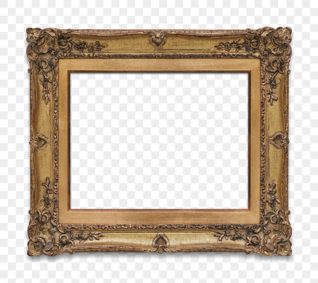 Vintage rectangle gold picture frame | Premium PNG - rawpixel