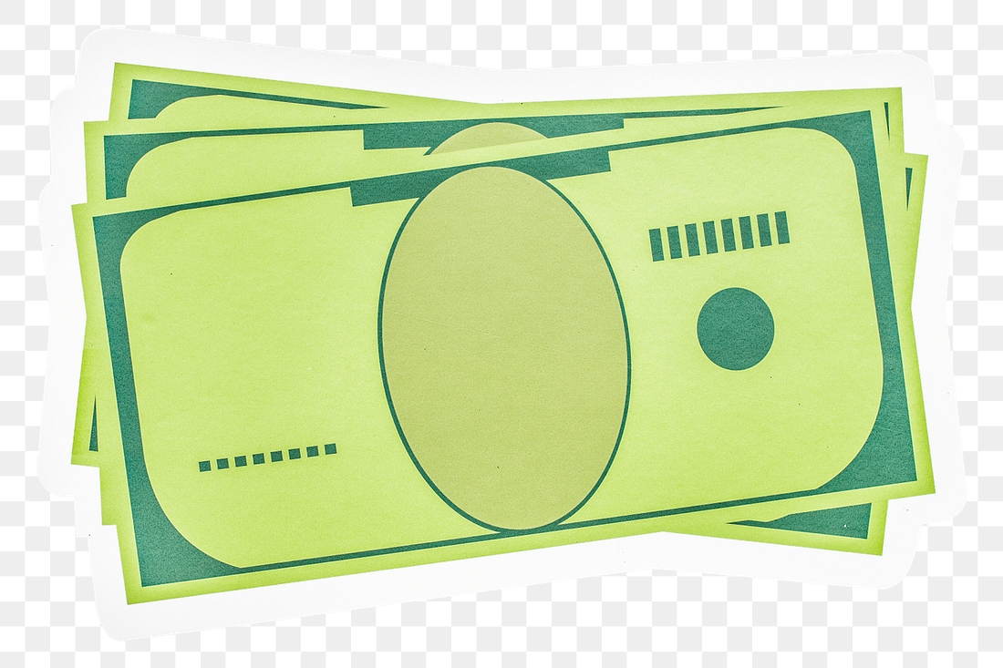 Cash money paper craft illustration | Premium PNG Sticker - rawpixel
