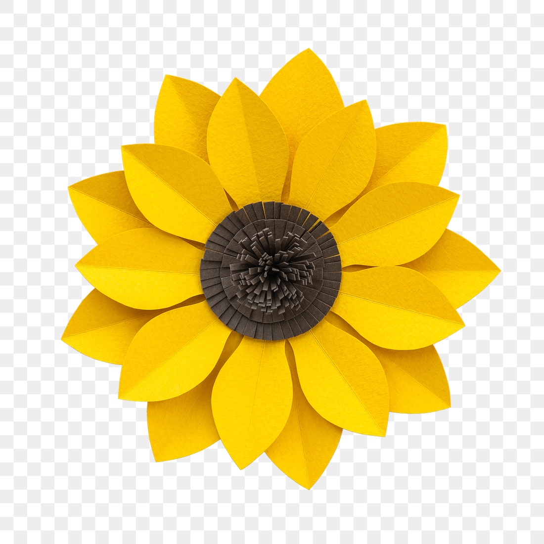 Sunflower paper craft transparent png | Premium PNG Sticker - rawpixel