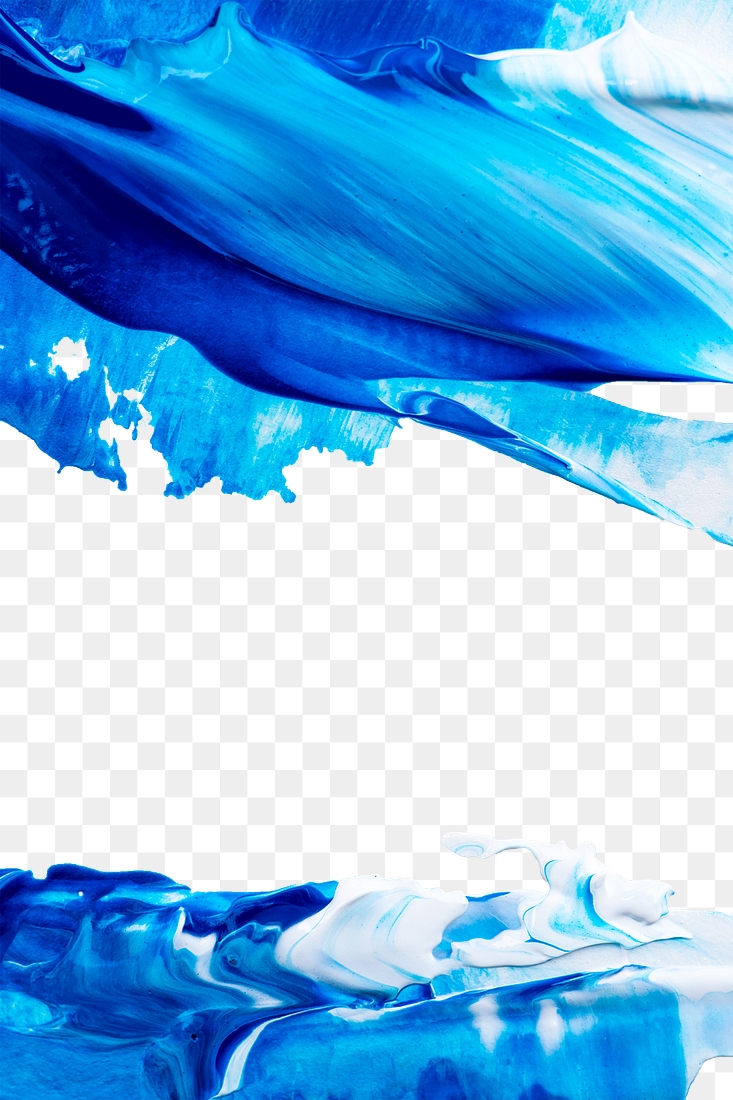 Blue paint textured border png | Premium PNG - rawpixel