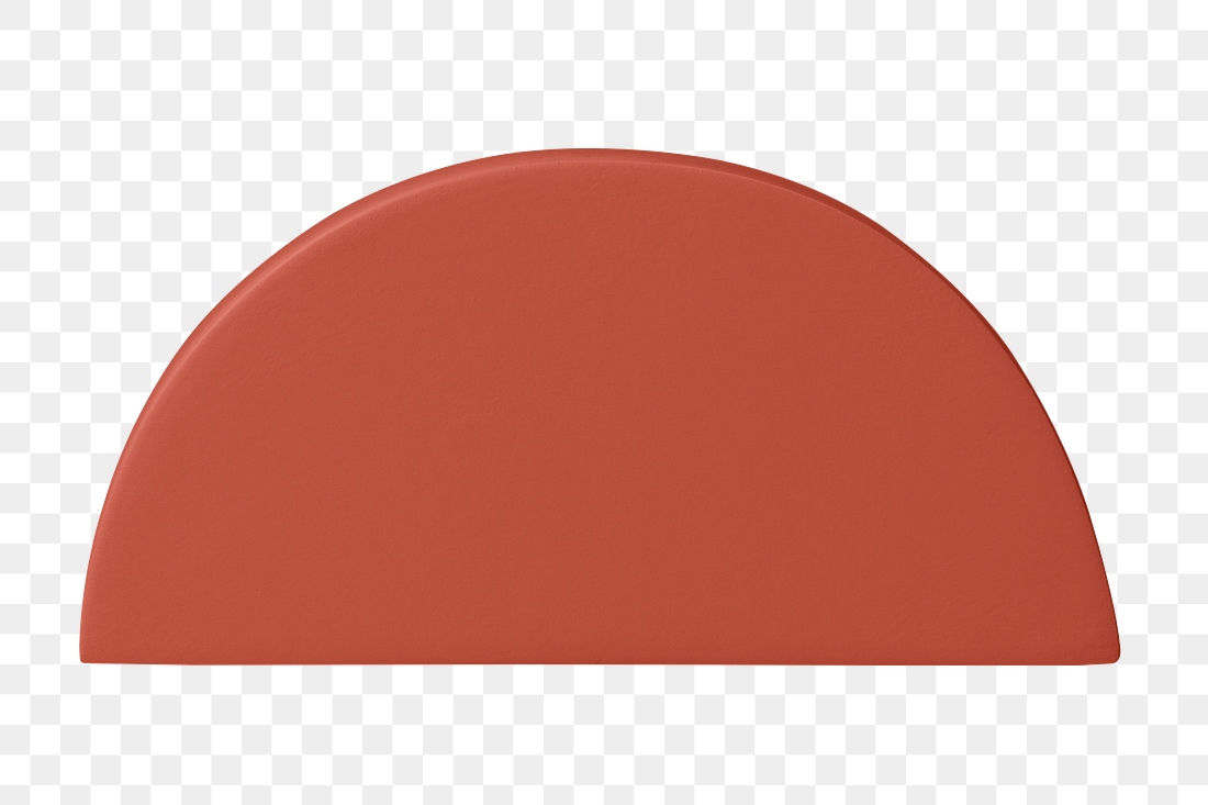 Red semicircle badge png, geometric | Premium PNG Sticker - rawpixel