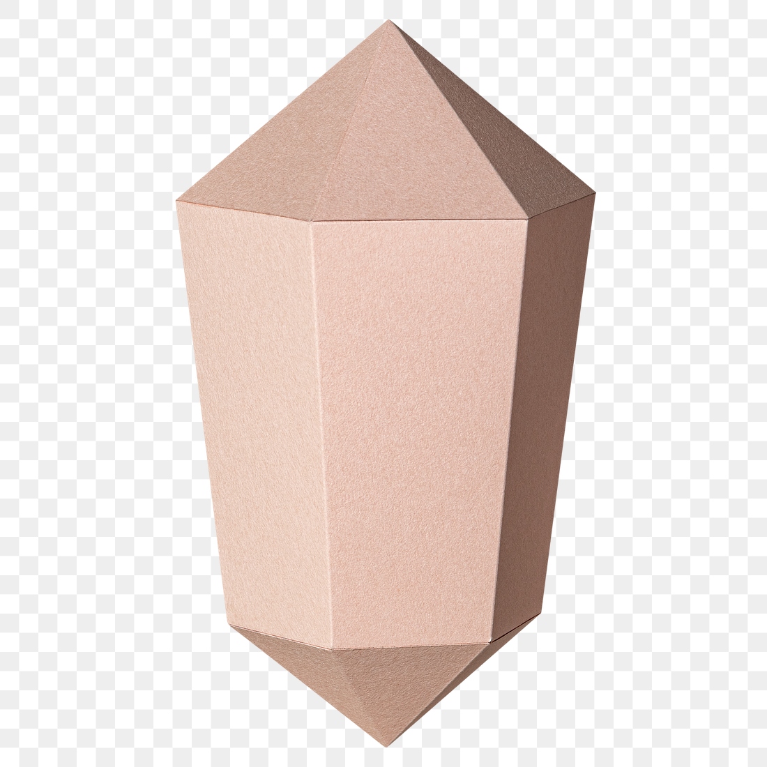 Pastel pink hexagonal prism paper | Premium PNG Sticker - rawpixel
