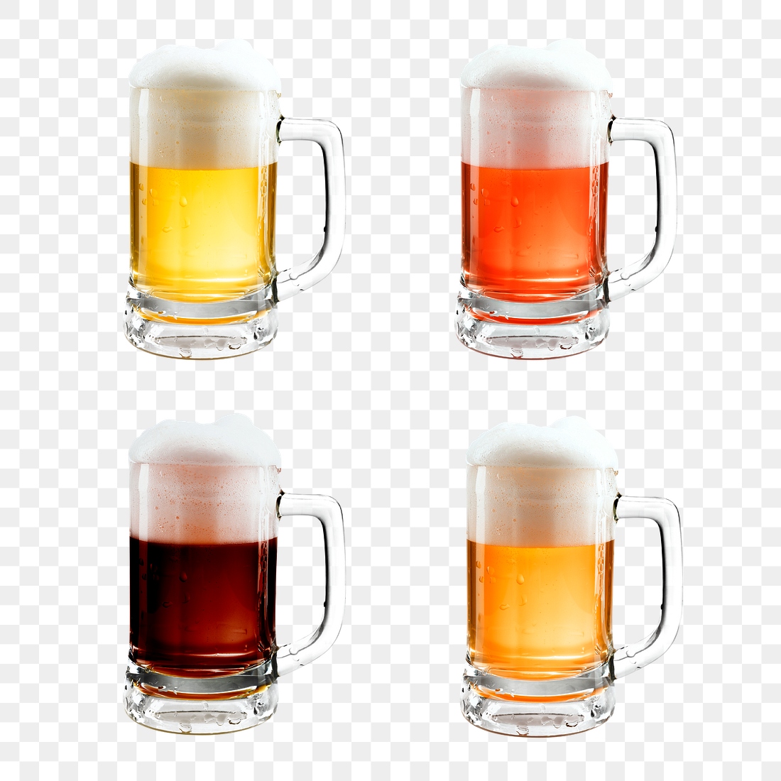 Mixed draught beer product mockup | Premium PNG - rawpixel