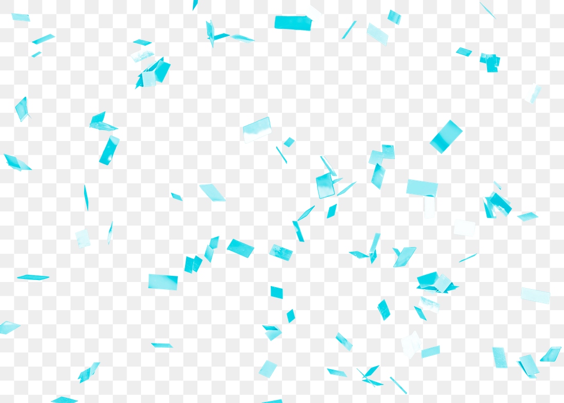 Blue confetti patterned background design | Premium PNG - rawpixel