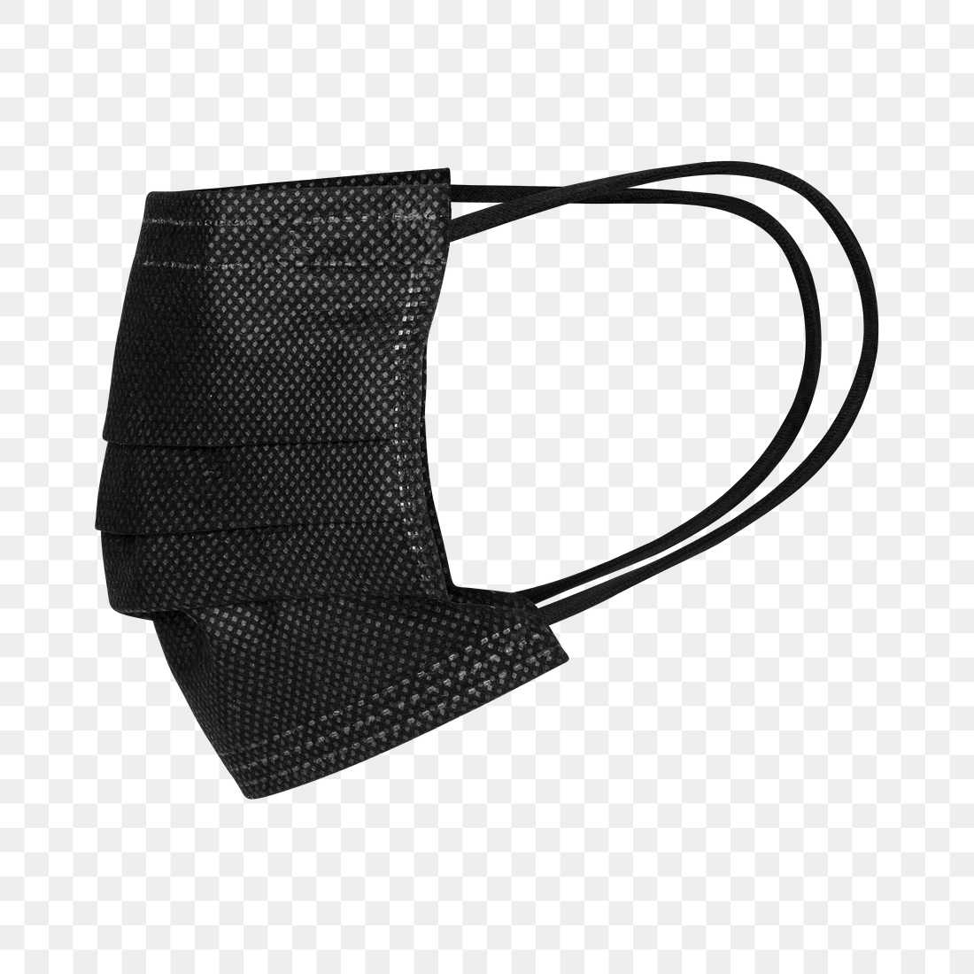 Black disposable medical face mask | Premium PNG Sticker - rawpixel