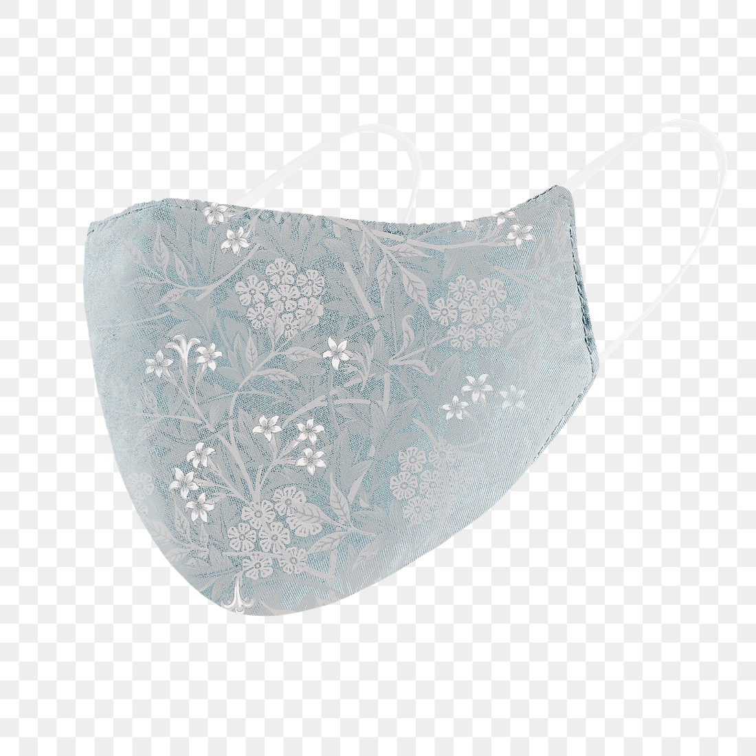 Floral pattern fabric face mask | Premium PNG Sticker - rawpixel