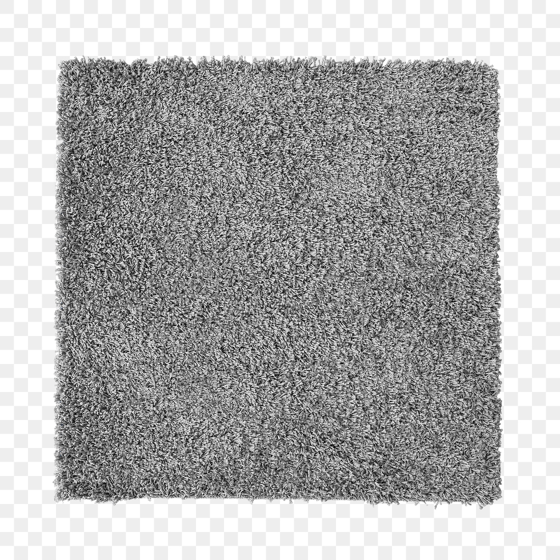 Gray fluffy square shape floor | Premium PNG Sticker - rawpixel