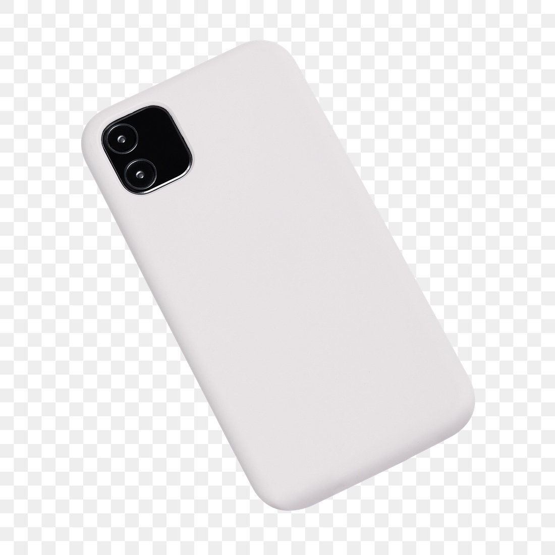 White smartphone case transparent mockup | Premium PNG Sticker - rawpixel