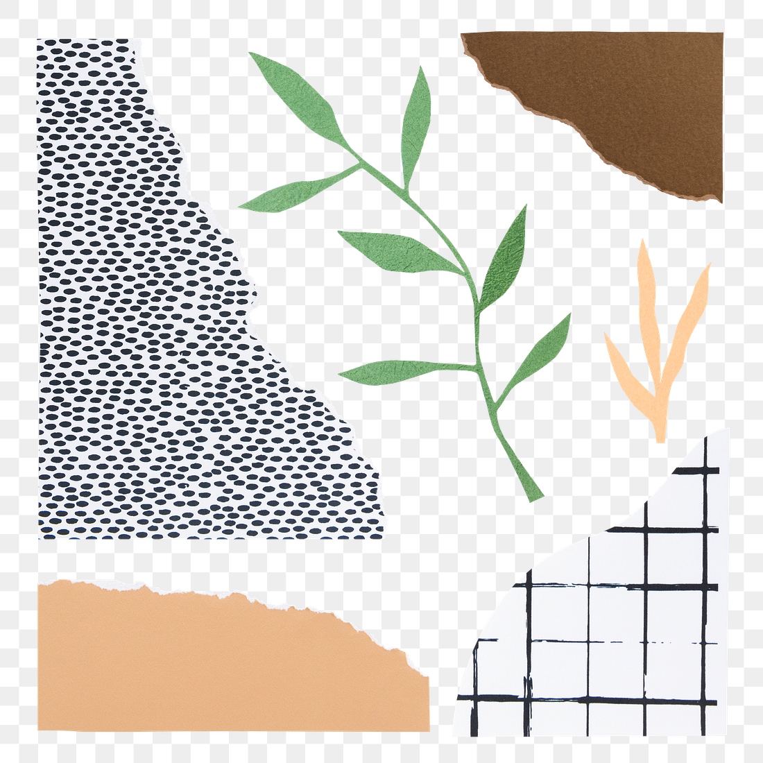 Earth tone paper craft png | Premium PNG - rawpixel