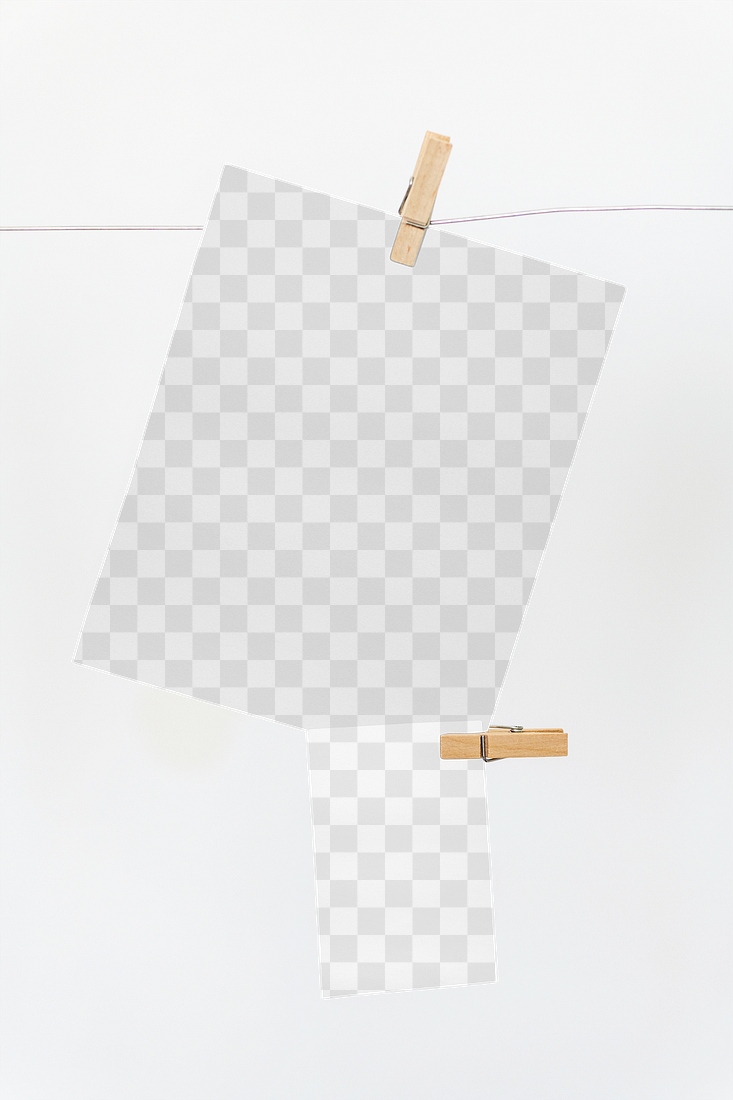 Papers mockup png hanging rope | Premium PNG - rawpixel