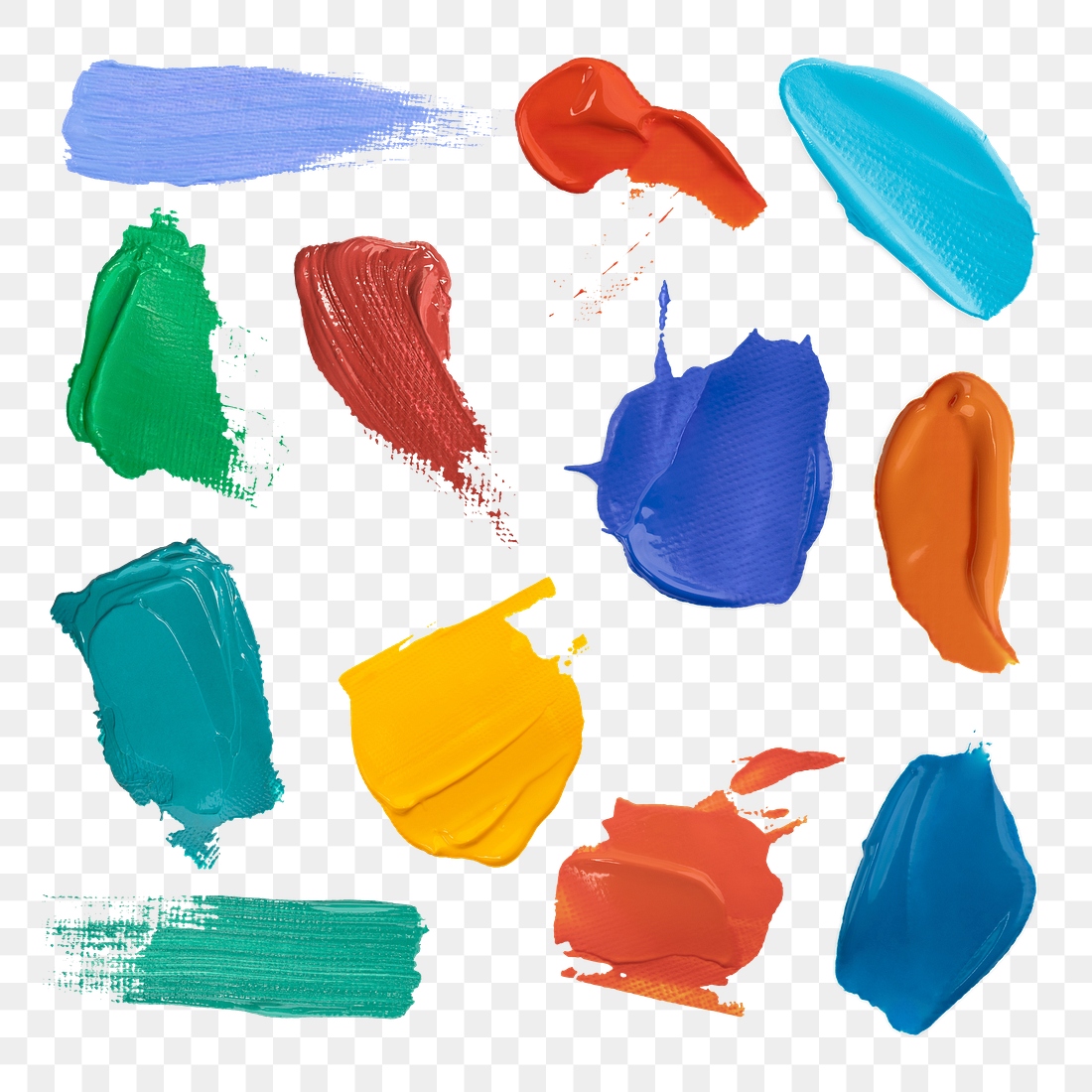 Colorful paint smear textured png | Premium PNG - rawpixel