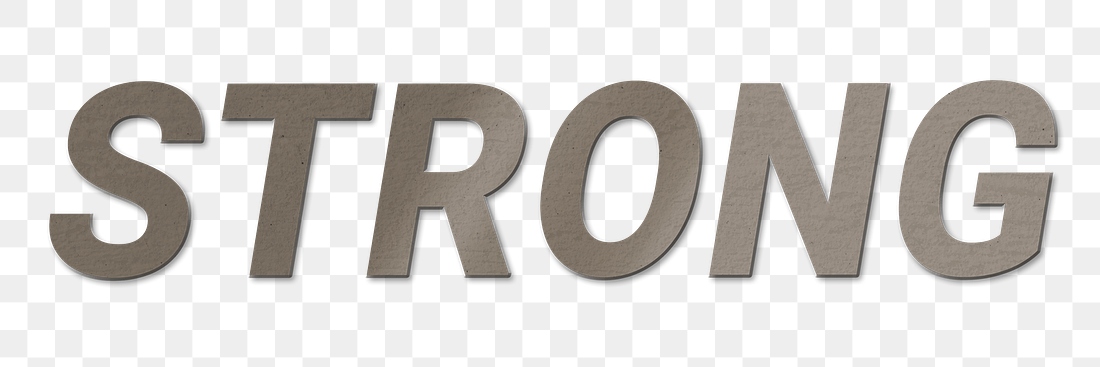 Strong png sticker text brown | Free PNG Sticker - rawpixel