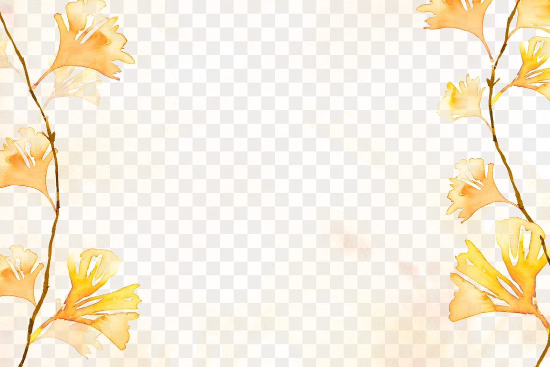 Gingko png leaf border background | Premium PNG - rawpixel
