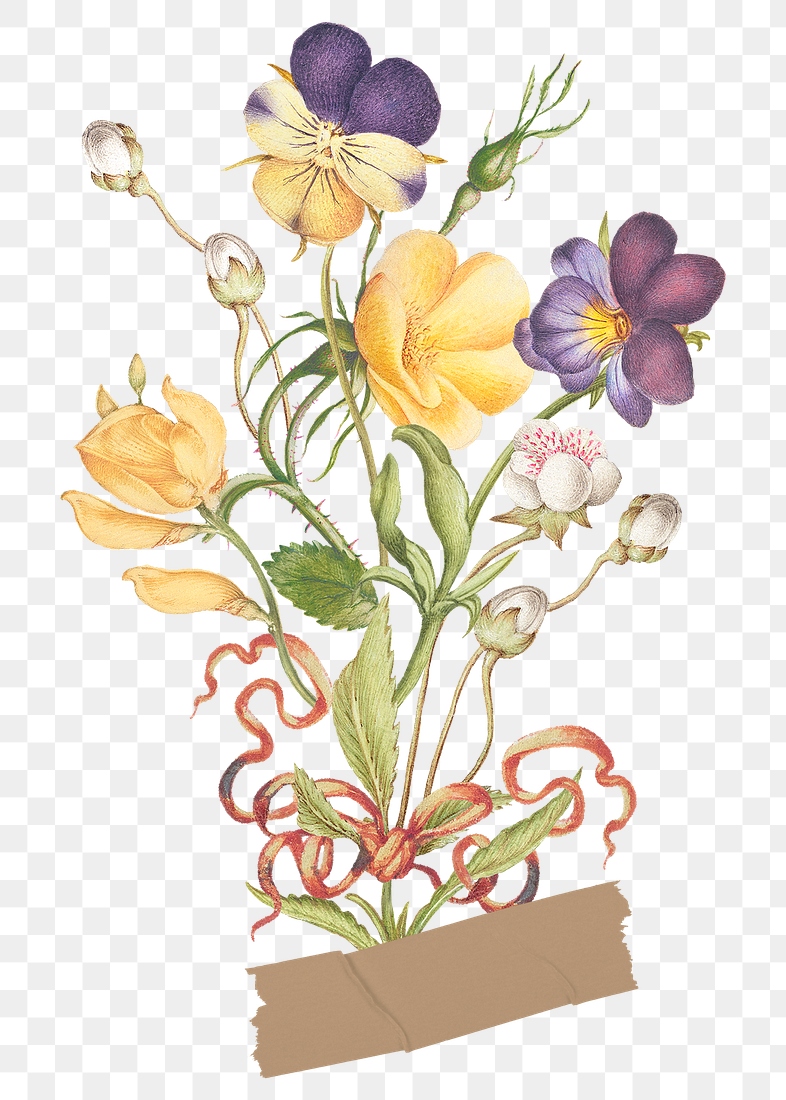 Png flower sticker, watercolor illustration, | Premium PNG Sticker ...