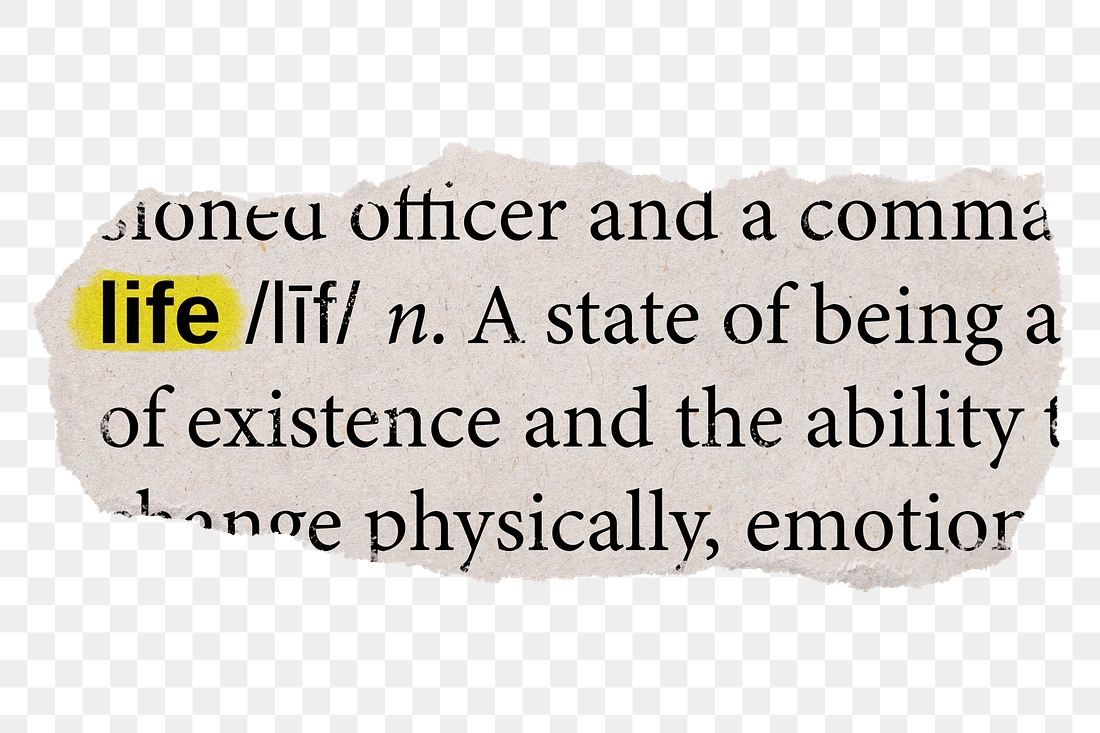 Life dictionary png ephemera collage | Premium PNG - rawpixel