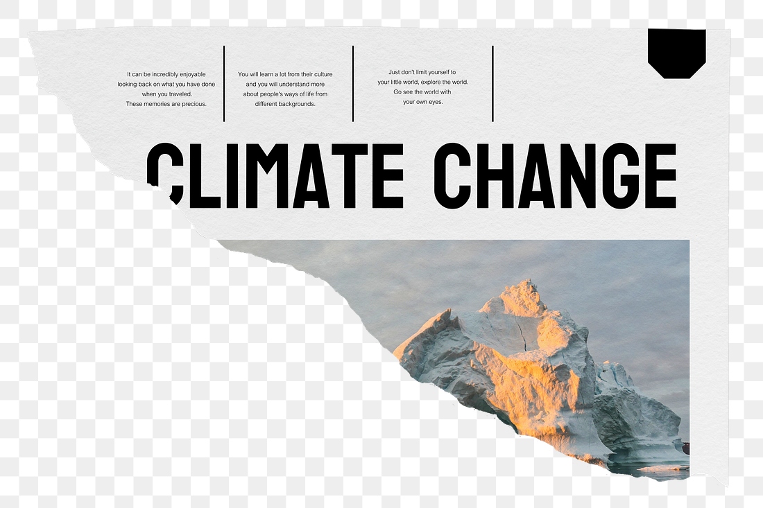 Climate change png newspaper headline, | Premium PNG - rawpixel
