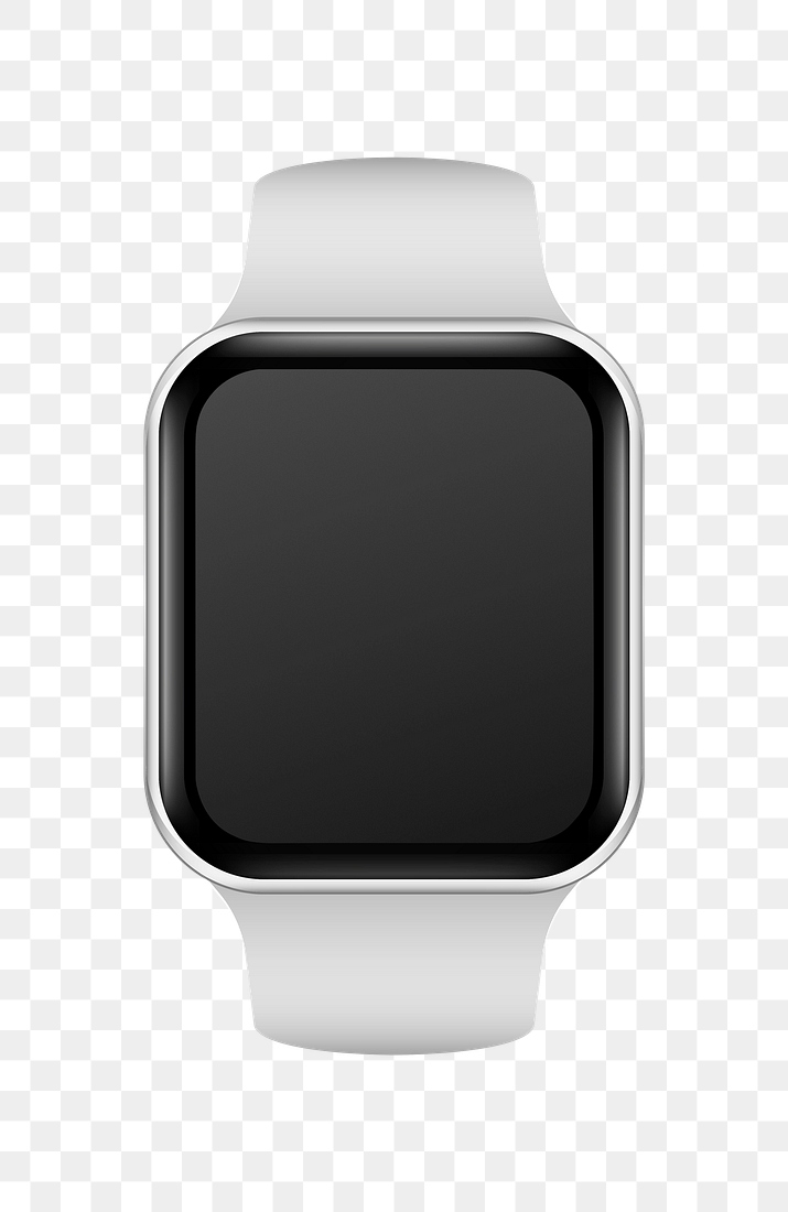White watch screen template transparent | Premium PNG Sticker - rawpixel